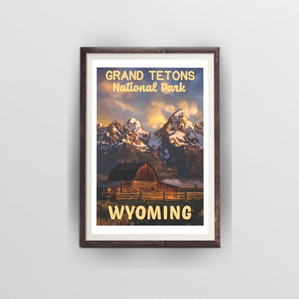 Grand Teton National Park Poster | Detoursy Adventure Club